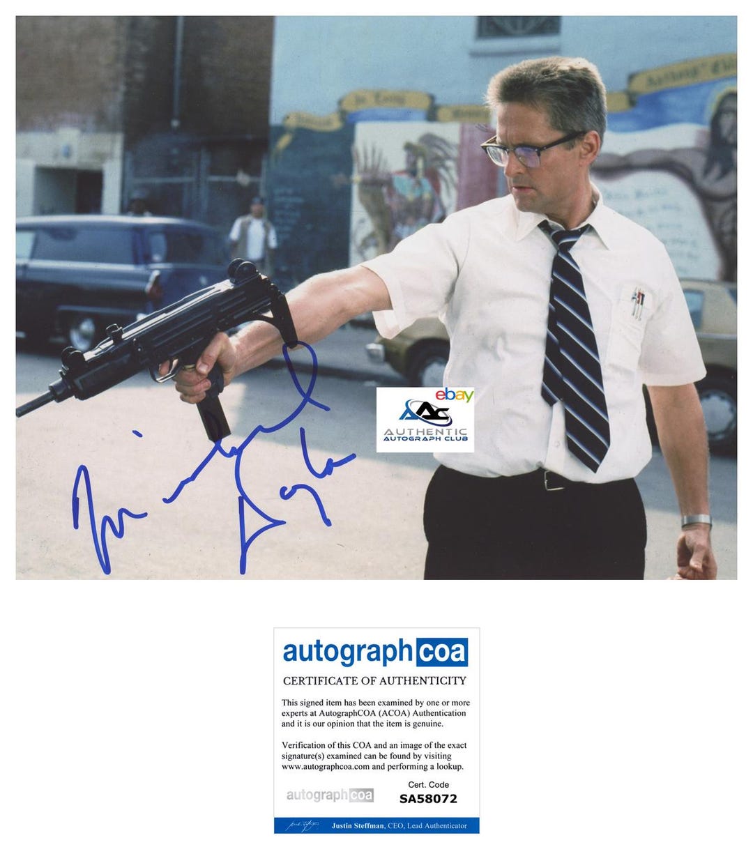 Michael Douglas Autograph Signed 11x14 Photo Falling Down Acoa Coa - Etsy