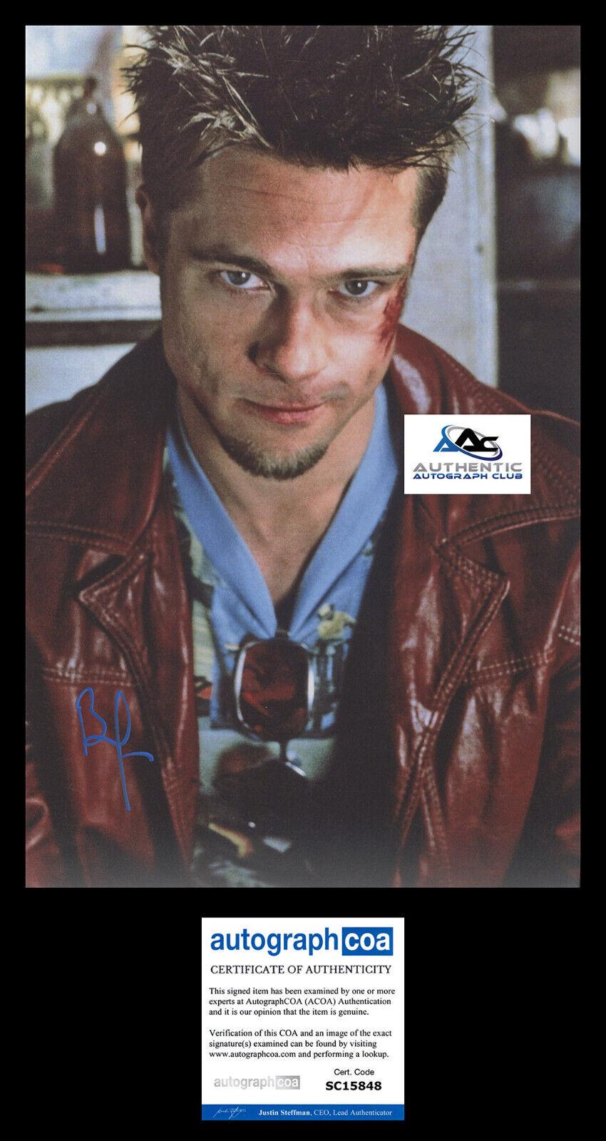 Brad Pitt Autograph Signed 12x18 Photo Fight Club Acoa - Etsy