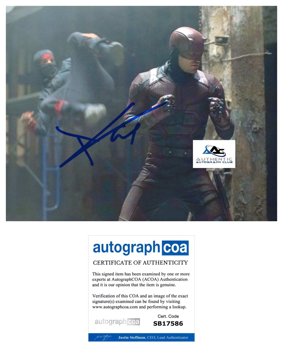 Charlie Cox Autograph Signed 8x10 Photo Daredevil Matt Murdock Acoa - Etsy