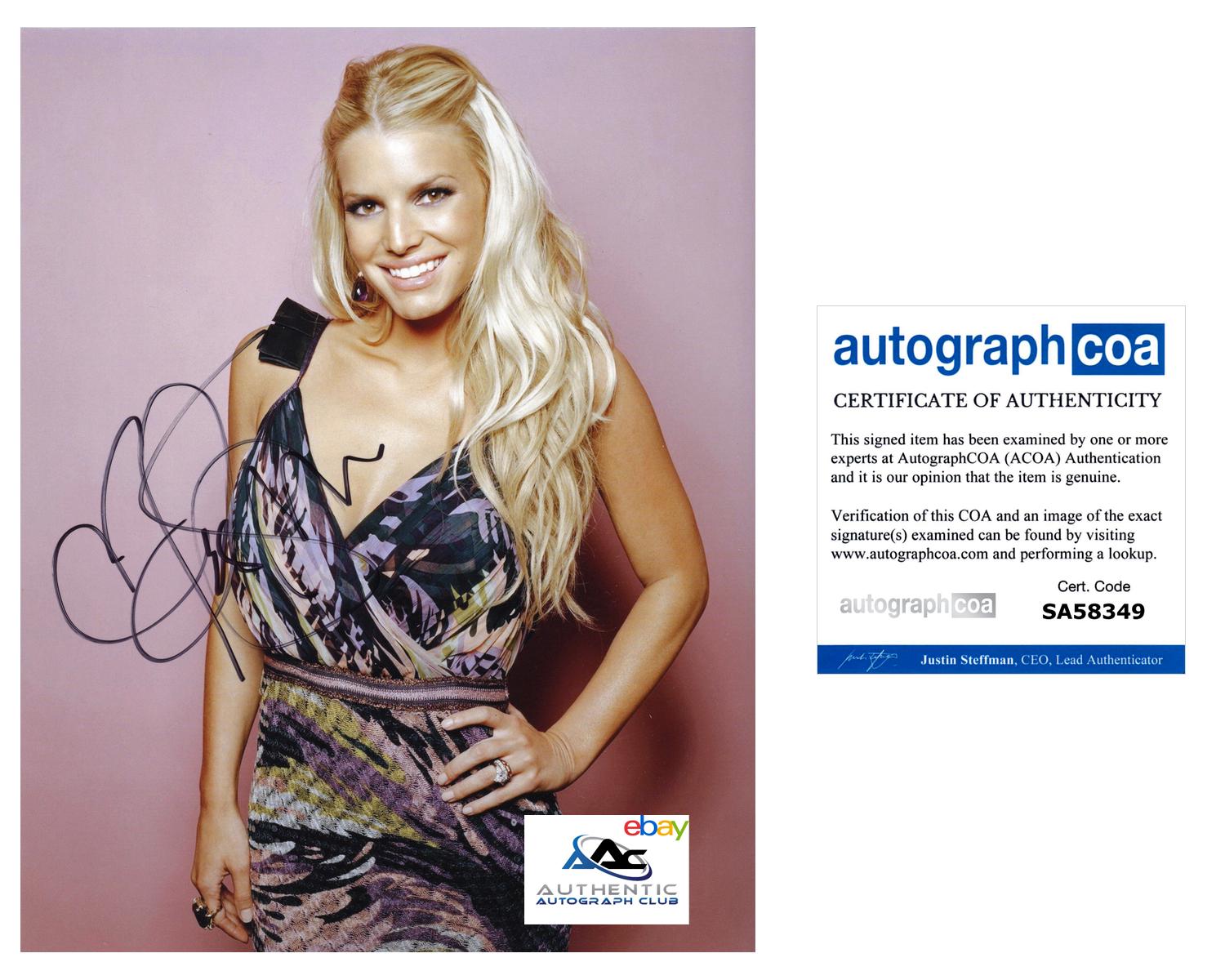 Jessica Simpson Autograph Signed 8x10 Acoa - Etsy