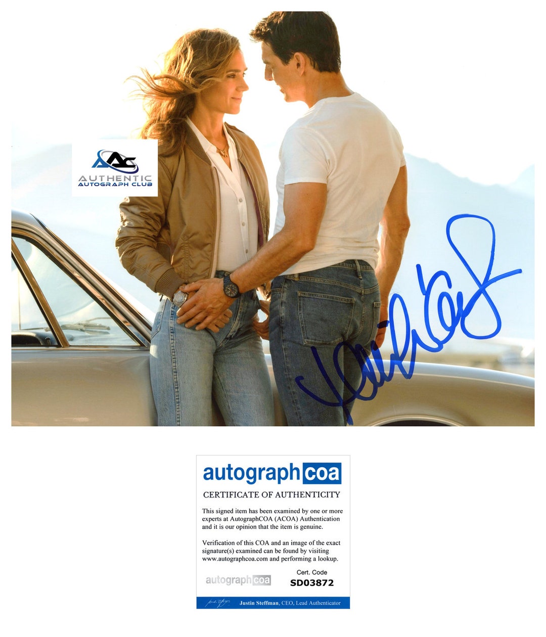 Jennifer Connelly Autograph Signed 8x10 Photo Top Gun Acoa - Etsy