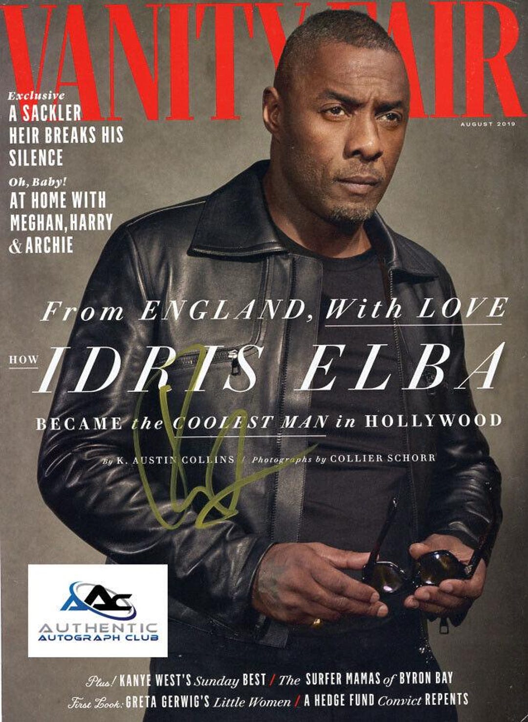 Idris Elba Autograph Signed Vanity Fair Magazine Coa - Etsy