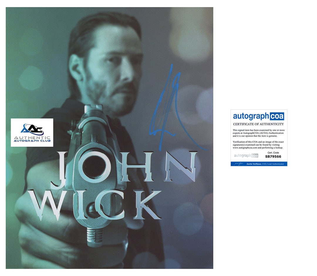 Keanu Reeves Autograph Signed 11x14 Photo John Wick Acoa - Etsy