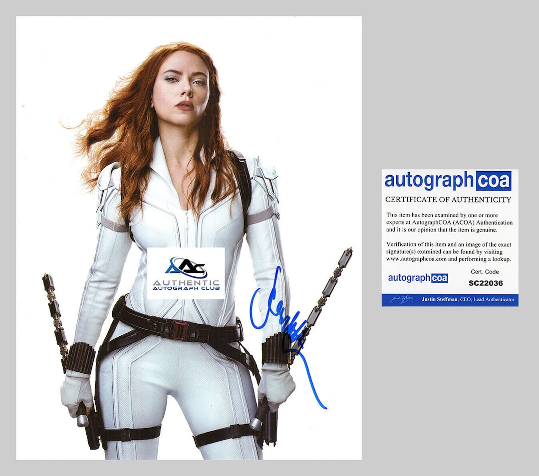 Rare Scarlett Johansson Autograph Signed Black Widow Marvel Avengers ...