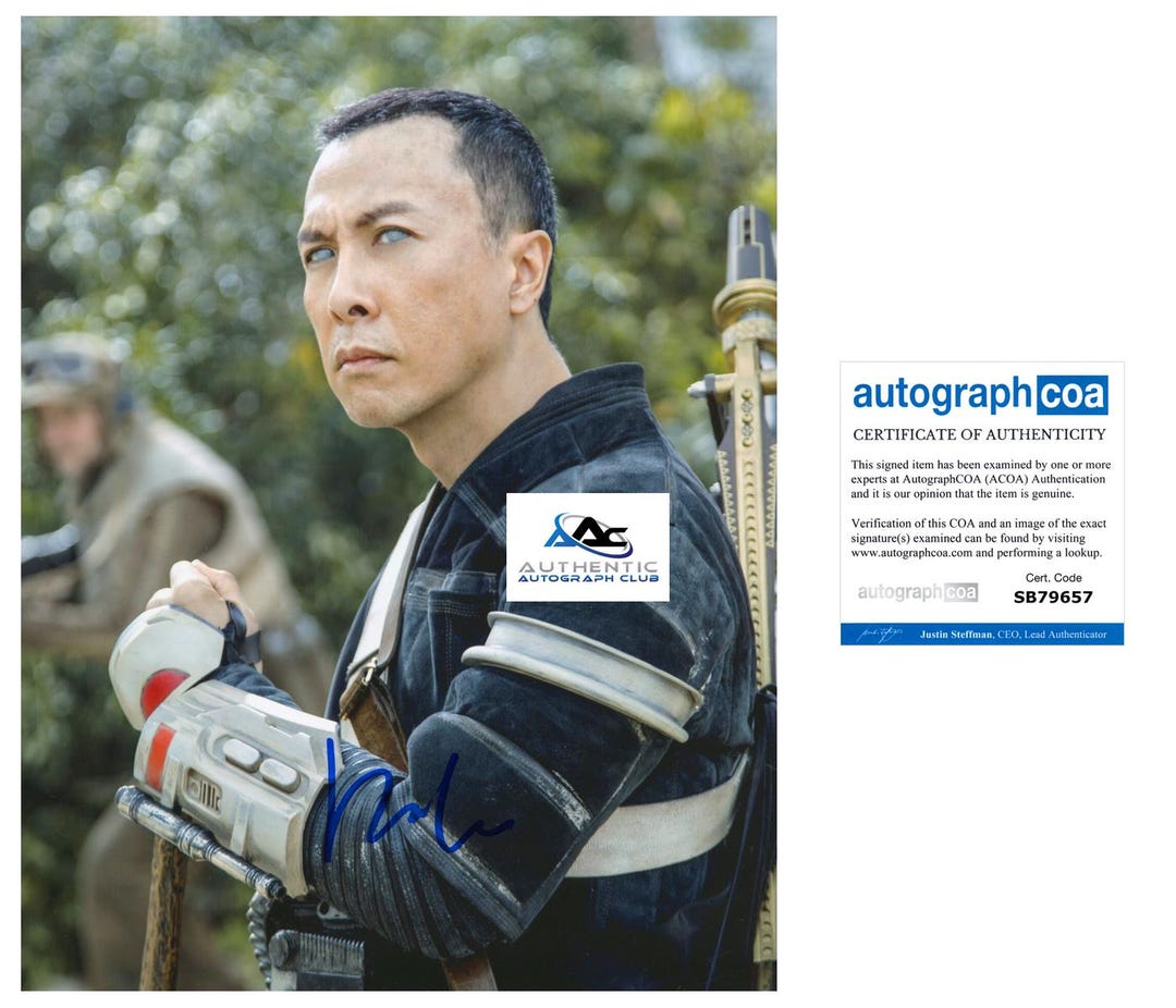 Donnie Yen Autograph Signed 8x10 Photo Star Wars Rogue One Acoa - Etsy