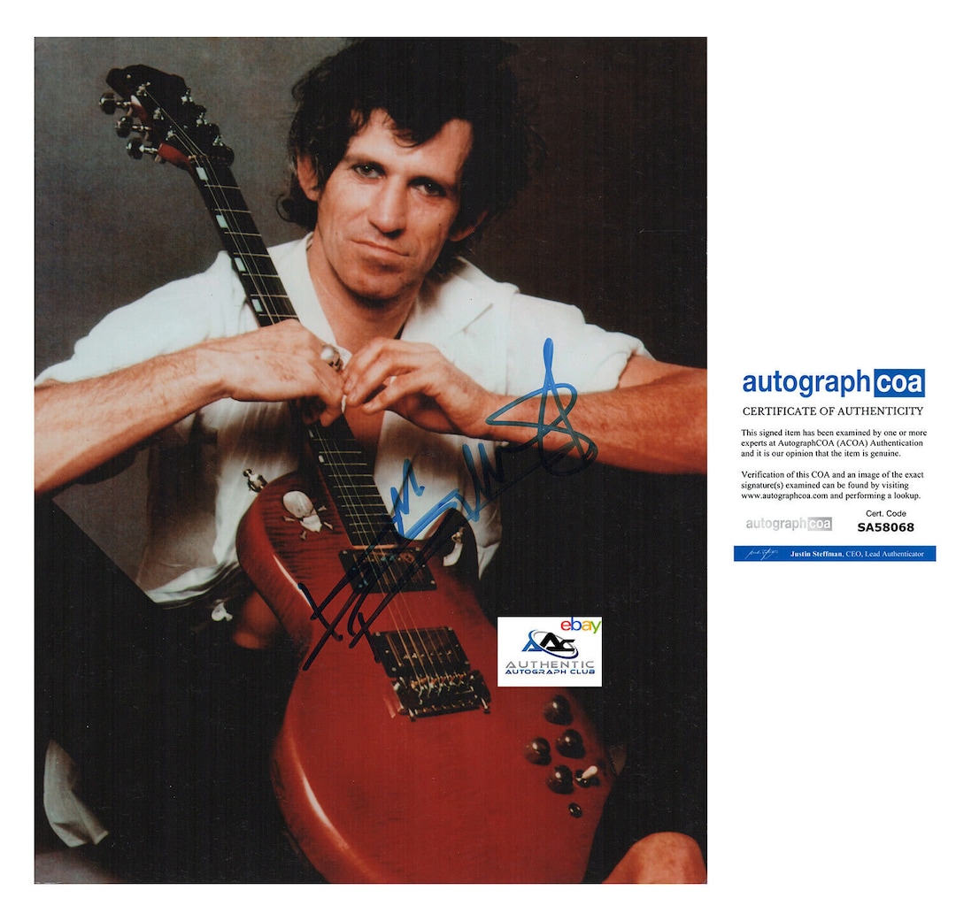 Keith Richards Autograph Signed 10x12.5 Photo Rolling Stones Guitarist ...