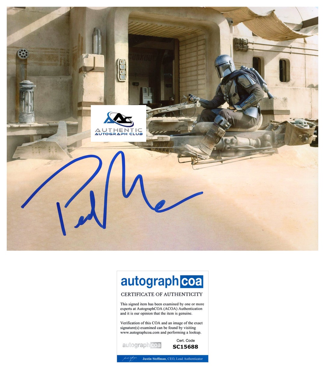 Pedro Pascal Autograph Signed 8x10 Photo Star Wars the Mandalorian Acoa ...