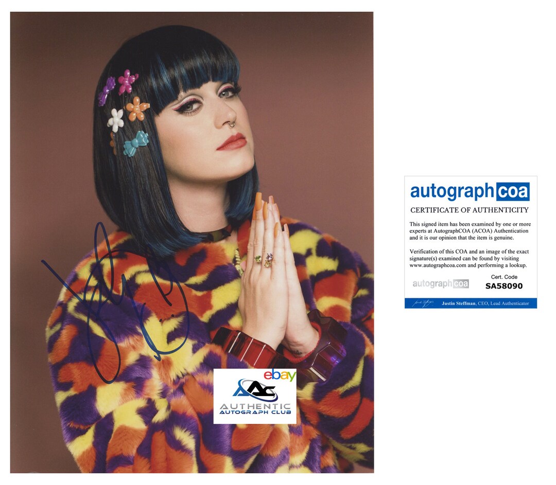 Katy Perry Autograph Signed 11x14 Photo Singer Acoa Coa - Etsy