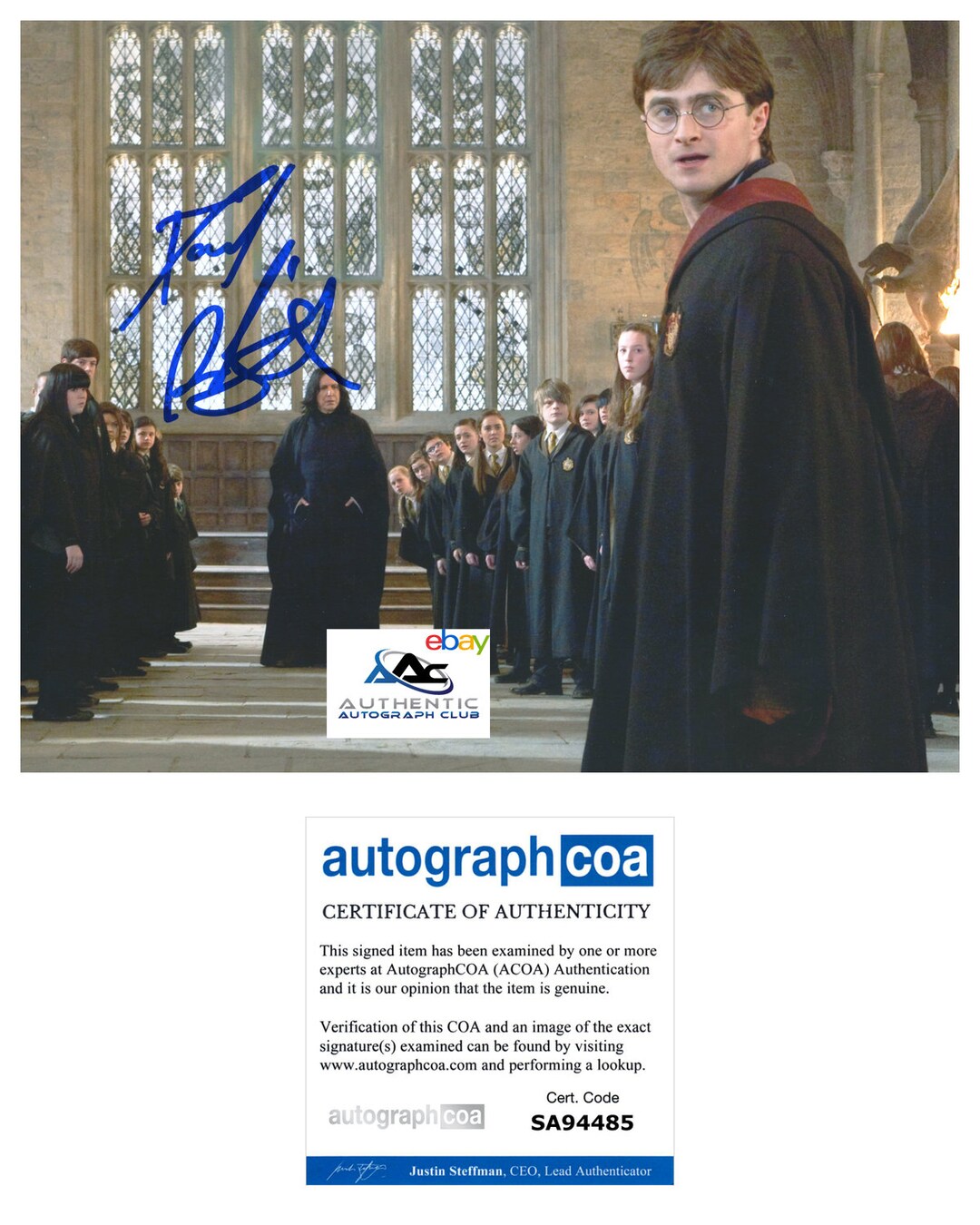 Daniel Radcliffe Autograph Signed 8x10 Photo Harry Potter Acoa - Etsy