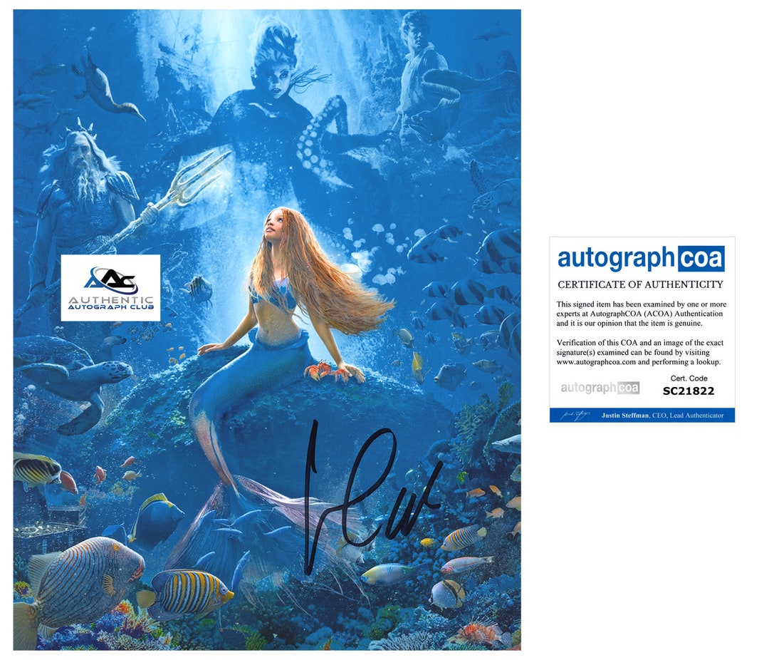 Halle Bailey Autograph Signed 8x10 Photo the Little Mermaid Ariel Acoa ...