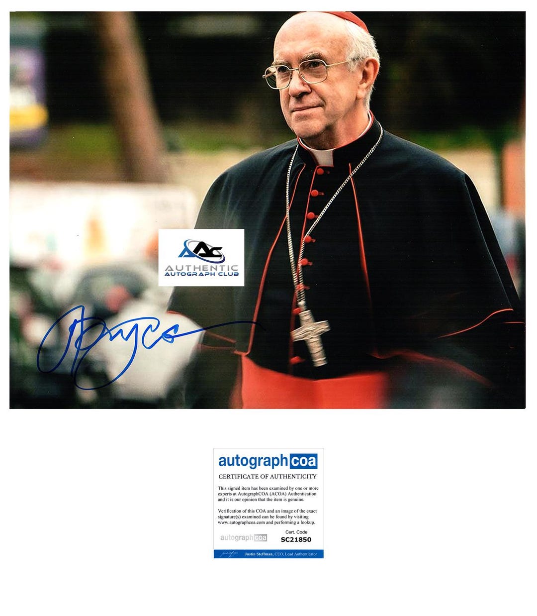 Jonathan Pryce Autograph Signed 11x14 Photo the Two Popes Acoa - Etsy