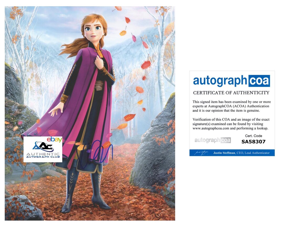 Kristen Bell Autograph Signed 8x10 Disney Frozen Anna Acoa - Etsy