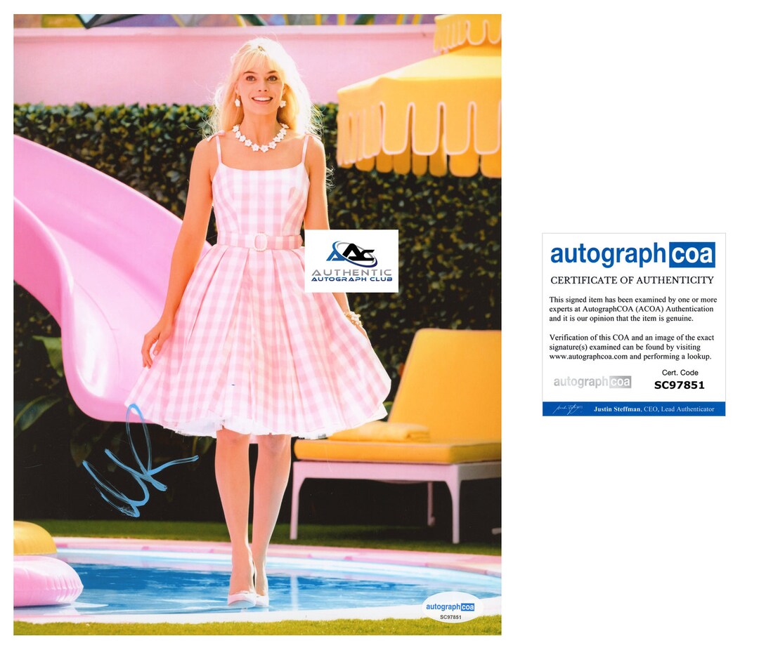 Margot Robbie Autograph Signed 8x10 Photo Barbie Harley Quinn Acoa - Etsy