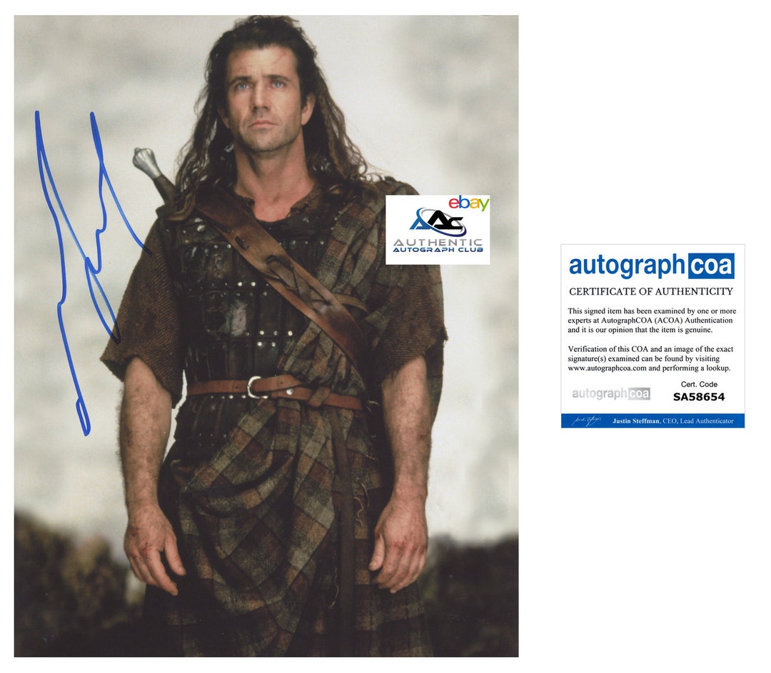 Mel Gibson Autograph Signed 11x14 Photo Braveheart Acoa - Etsy