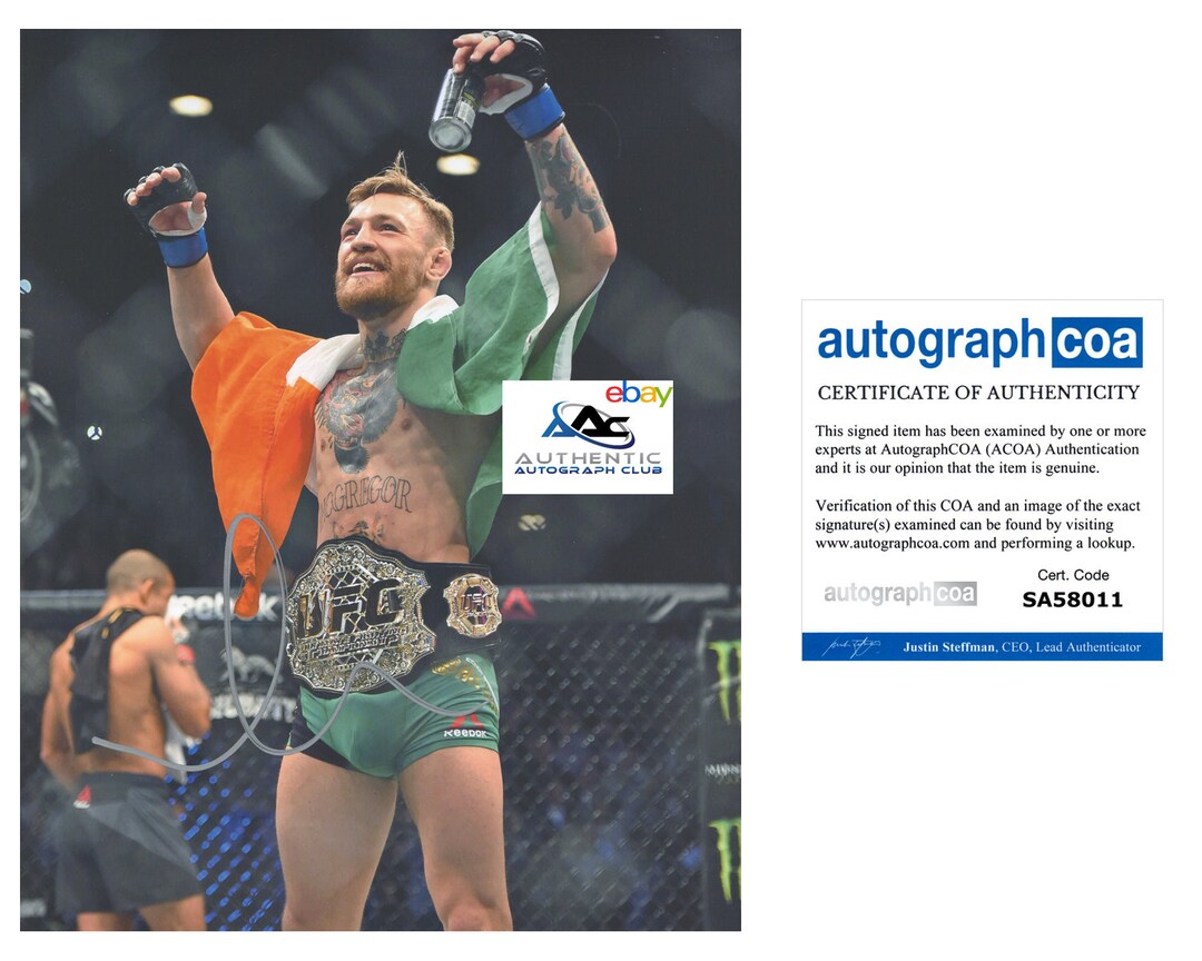 Conor Mcgregor Autograph Signed 8x10 Photo Mma Fighter Ufc Champion ...