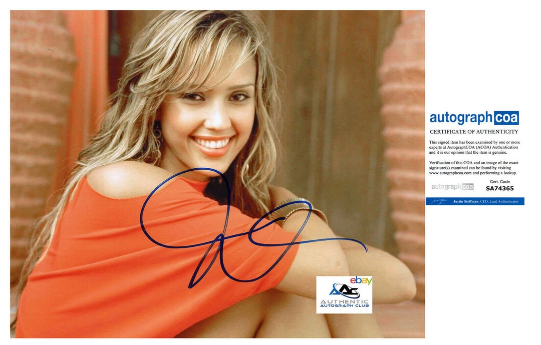 Jessica Alba Autograph Signed 8x10 Photo Acoa - Etsy