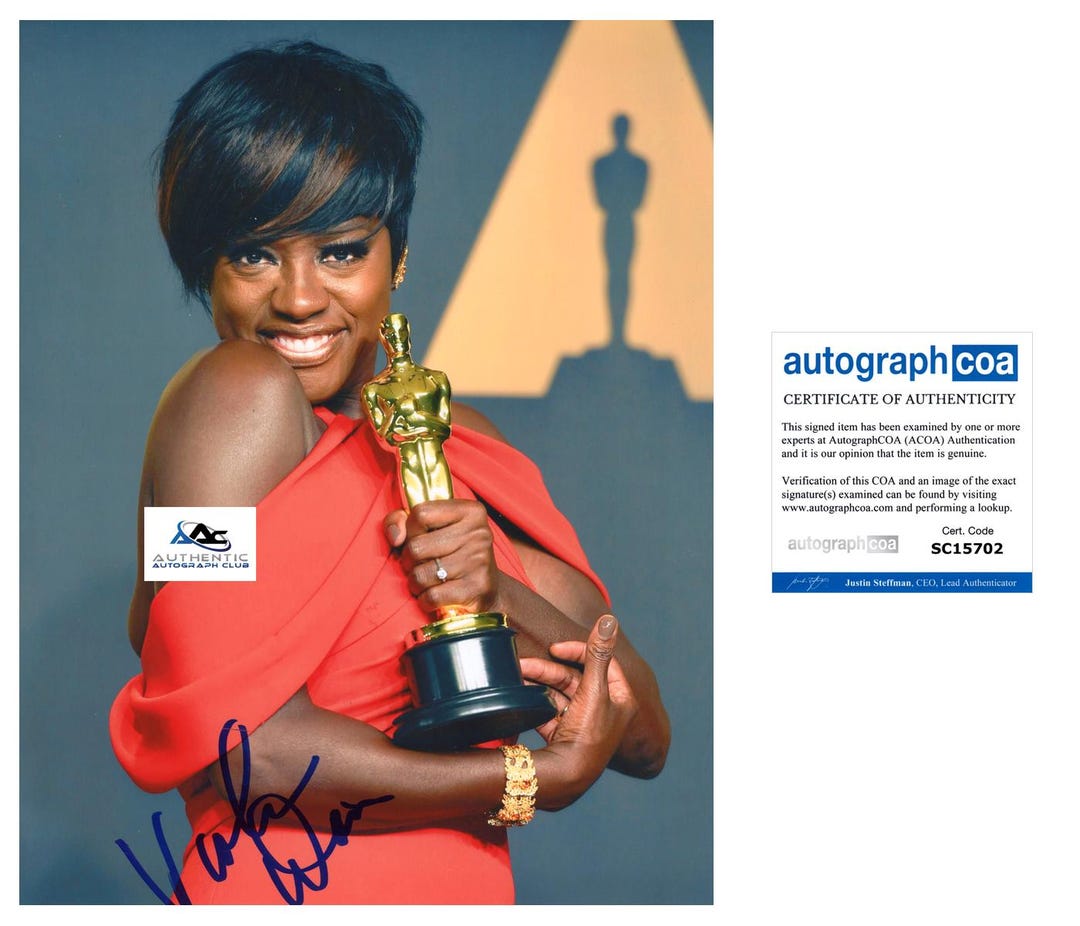 Viola Davis Autograph Signed 8x10 Photo Amanda Waller Dc Suicide Squad ...