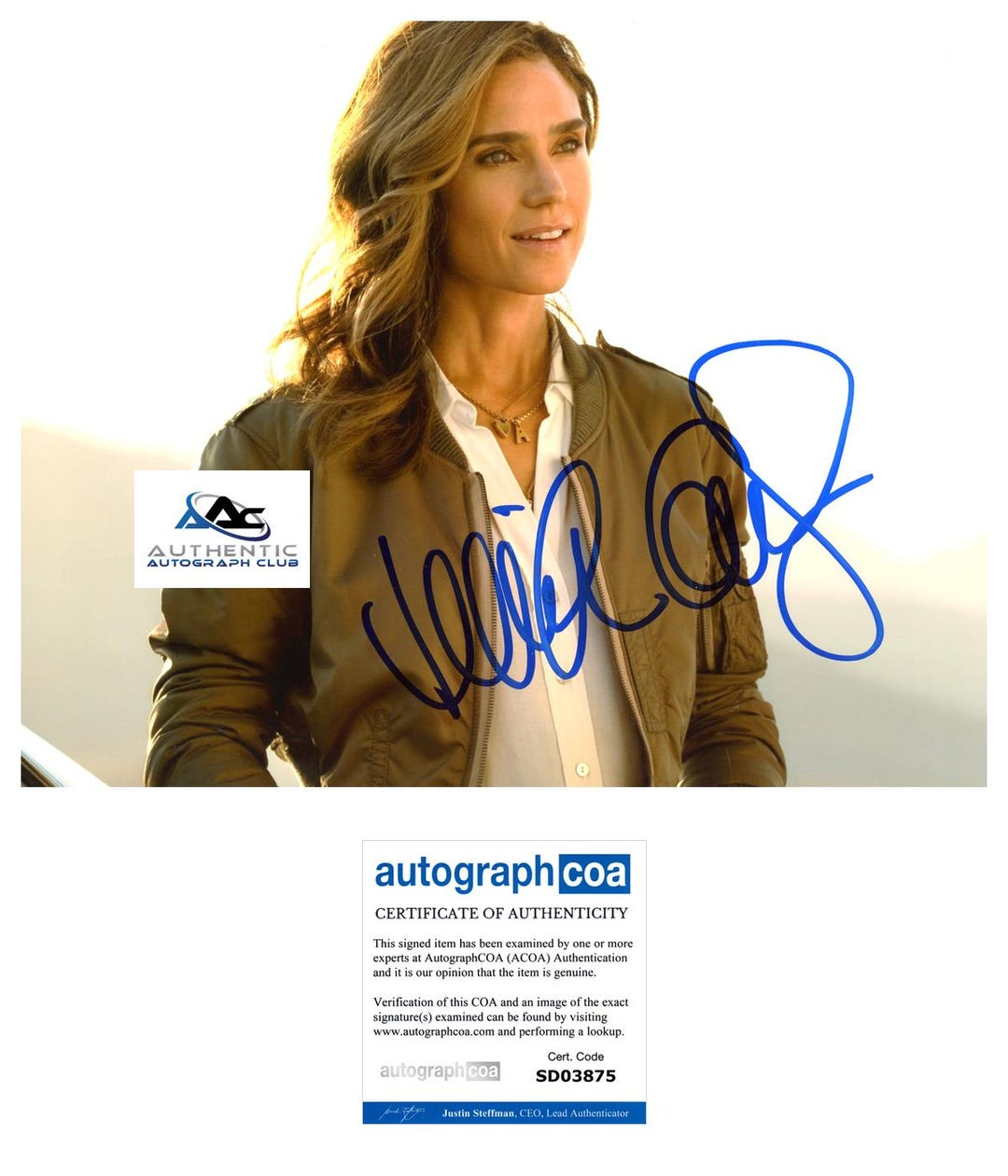 Jennifer Connelly Autograph Signed 8x10 Photo Top Gun Acoa - Etsy