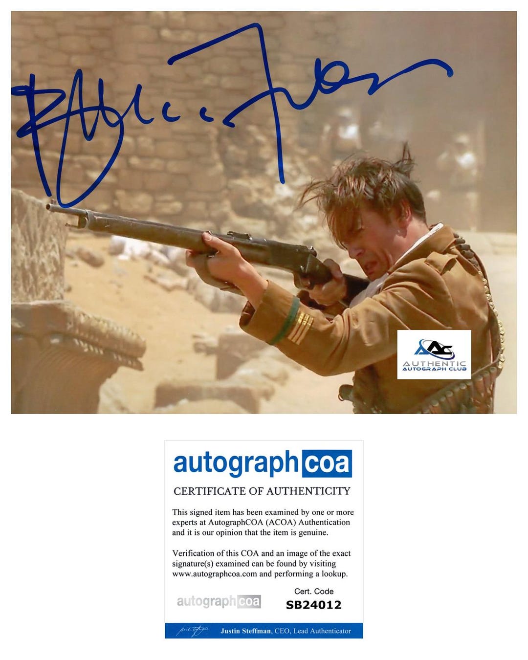 Brendan Fraser Autograph Signed 8x10 Photo the Mummy Full Name Acoa - Etsy