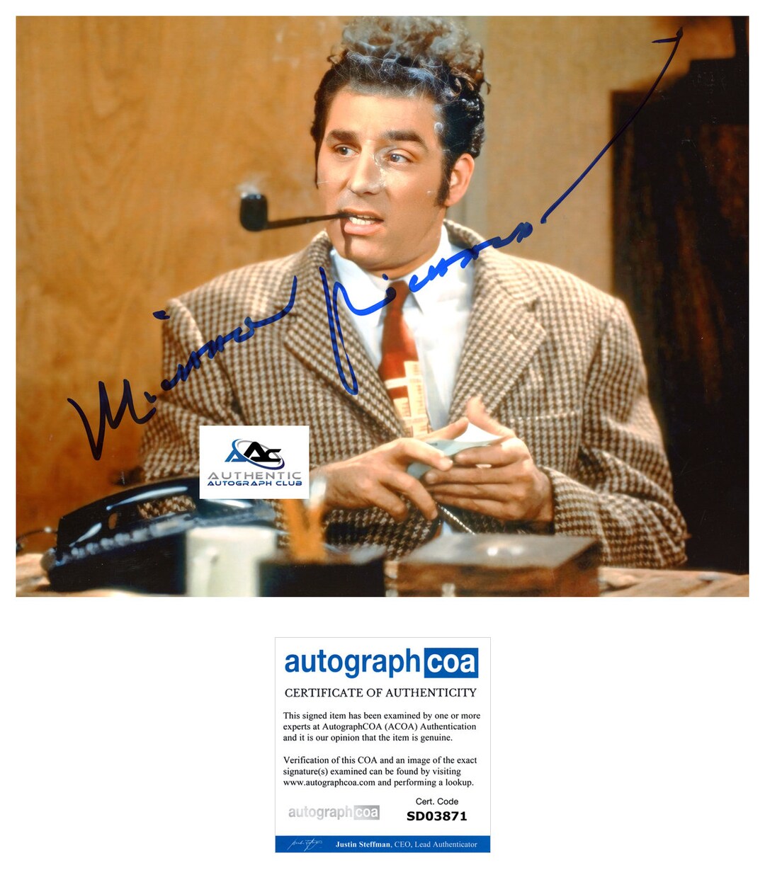 Michael Richards Autograph Signed 8x10 Photo Seinfeld Cosmo Kramer Acoa ...