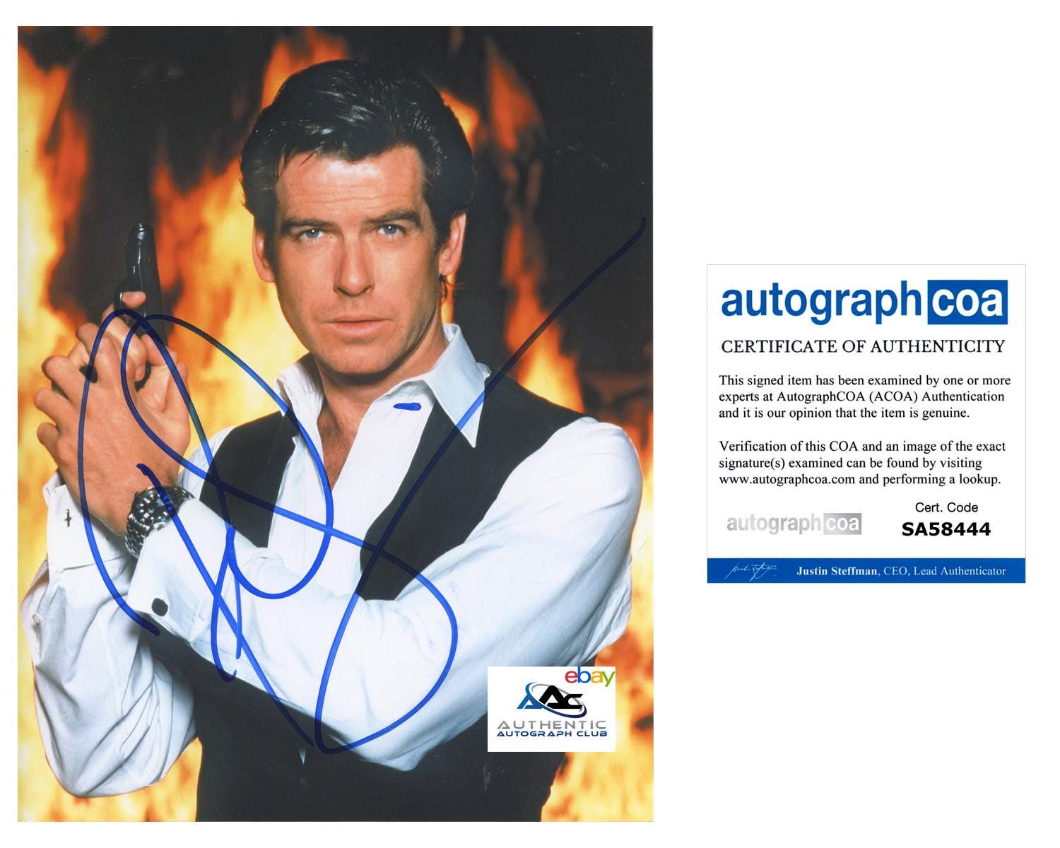 Pierce Brosnan Autograph Signed 8x10 Photo James Bond 007 Acoa - Etsy