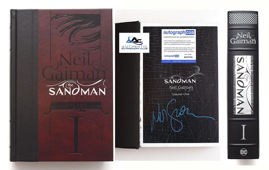 Neil Gaiman Autograph Signed the Sandman Omnibus Vol 1 Hardcover Book ...