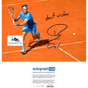 Rafael Nadal Autograph Signed 8x10 Photo Tennis Us Open French Open ...
