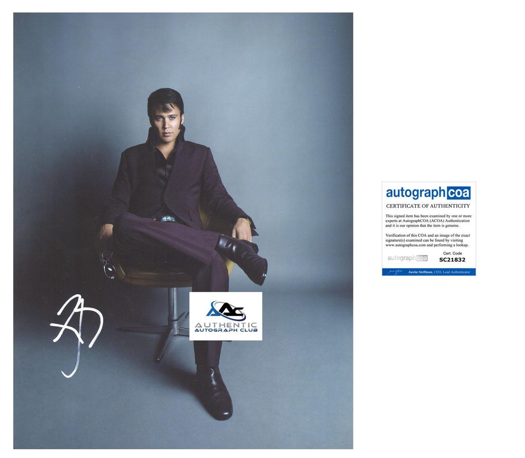 Austin Butler Autograph Signed 11x14 Photo Elvis Acoa - Etsy