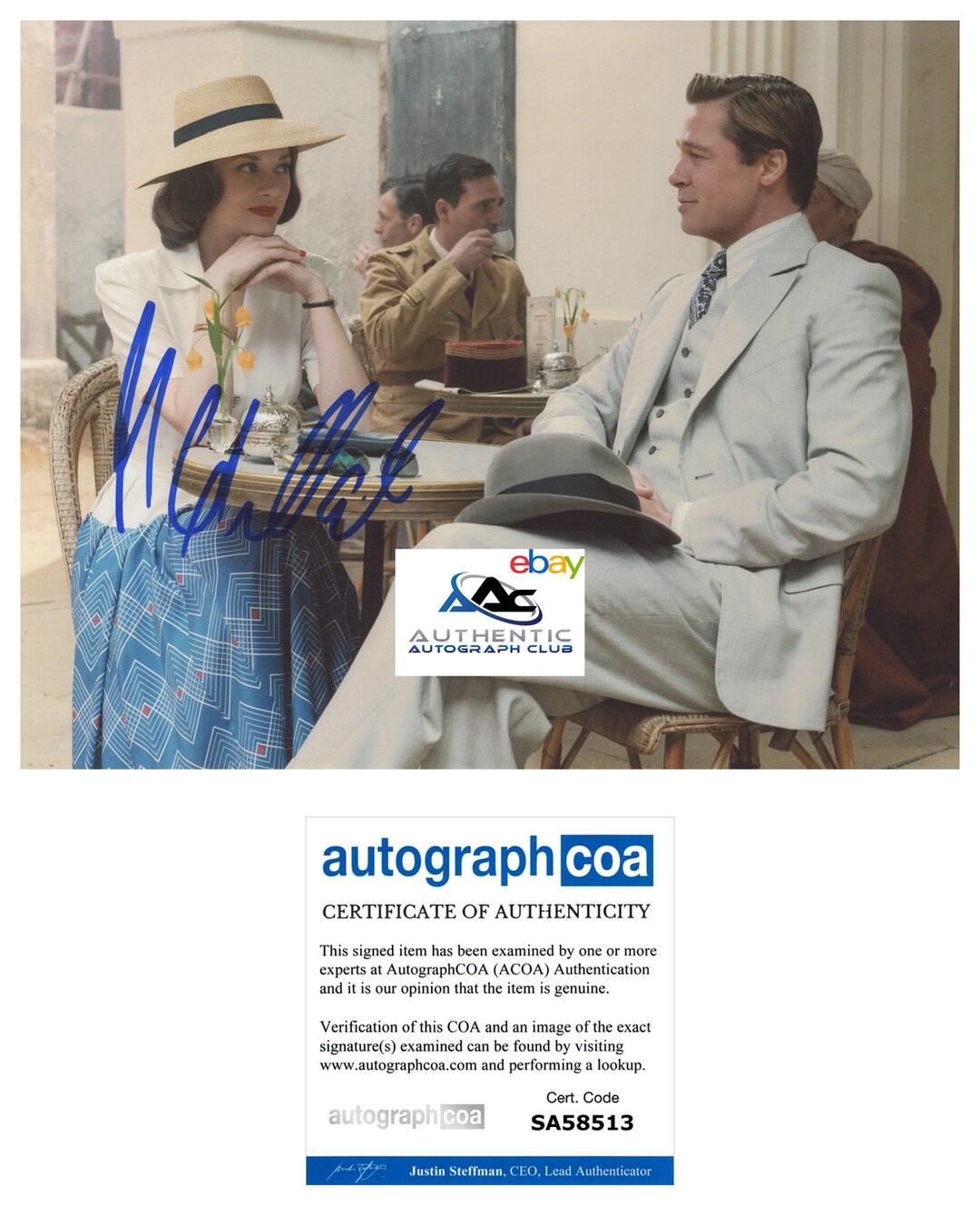 Marion Cotillard Autograph Signed 8x10 Photo Allied Acoa - Etsy