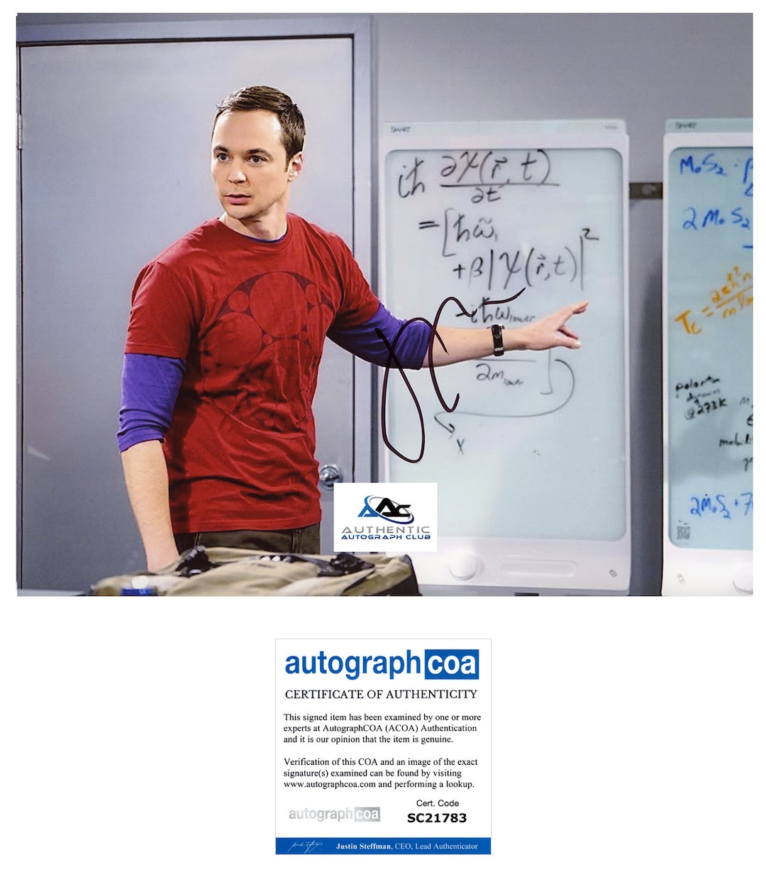 Jim Parsons Autograph Signed 8x10 Photo the Big Bang Theory - Etsy