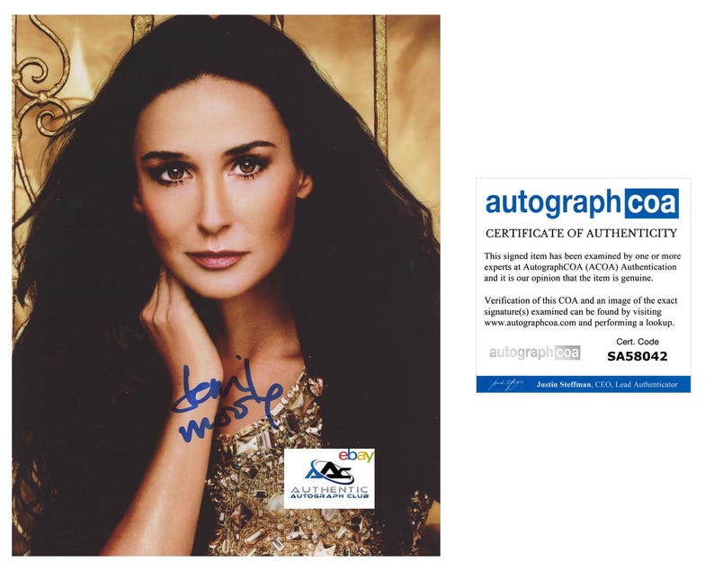 Demi Moore Autograph Signed 8x10 Photo Acoa - Etsy