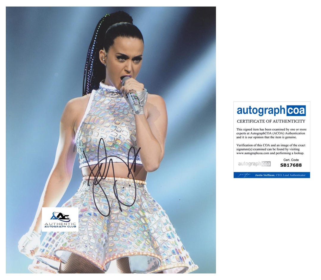 Katy Perry Autograph Signed 11x14 Photo Acoa - Etsy