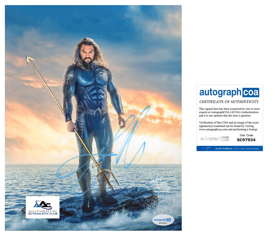 Jason Momoa Autograph Signed 8x10 Photo Aquaman Justice League Acoa - Etsy