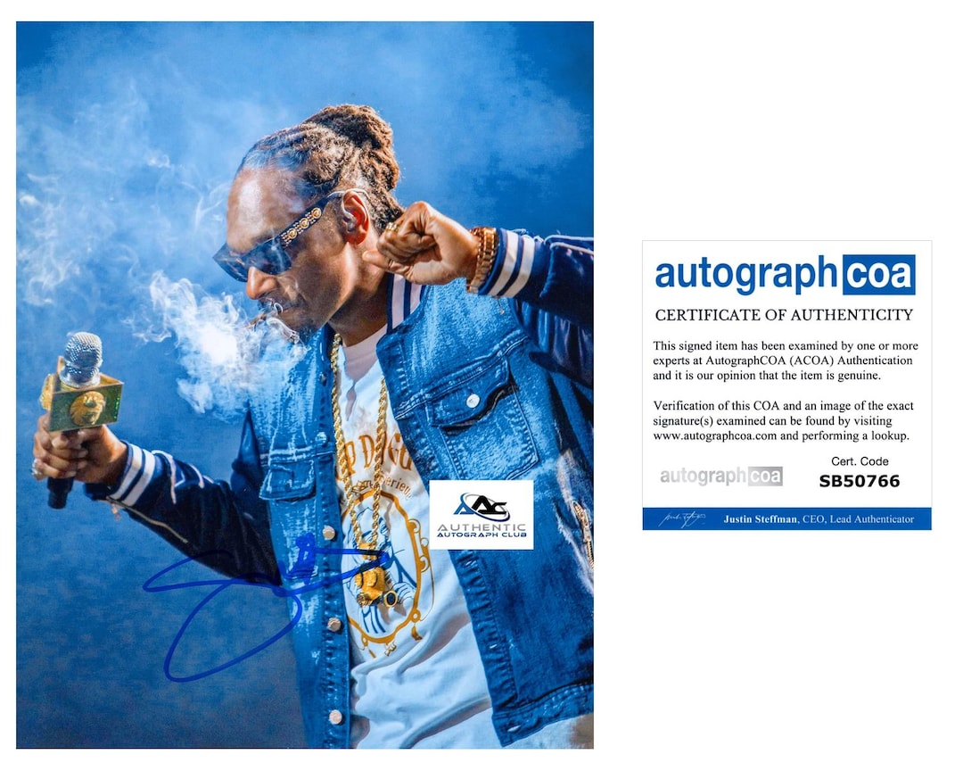 Snoop Dogg Autograph Signed 8x10 Photo Rapper Singer Rap Acoa - Etsy