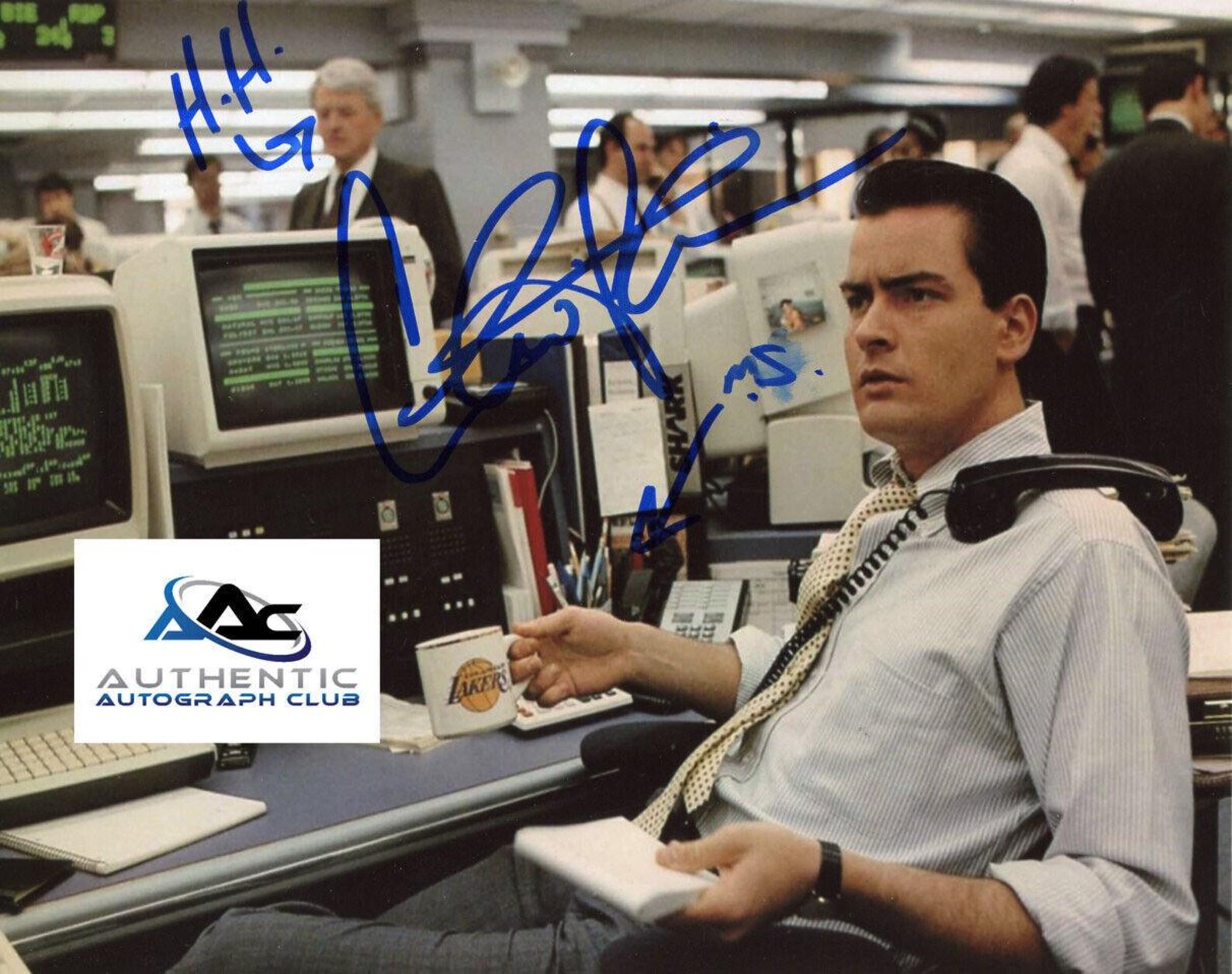Charlie Sheen Autograph Signed 8x10 Photo Wall Street W/ Inscription ...