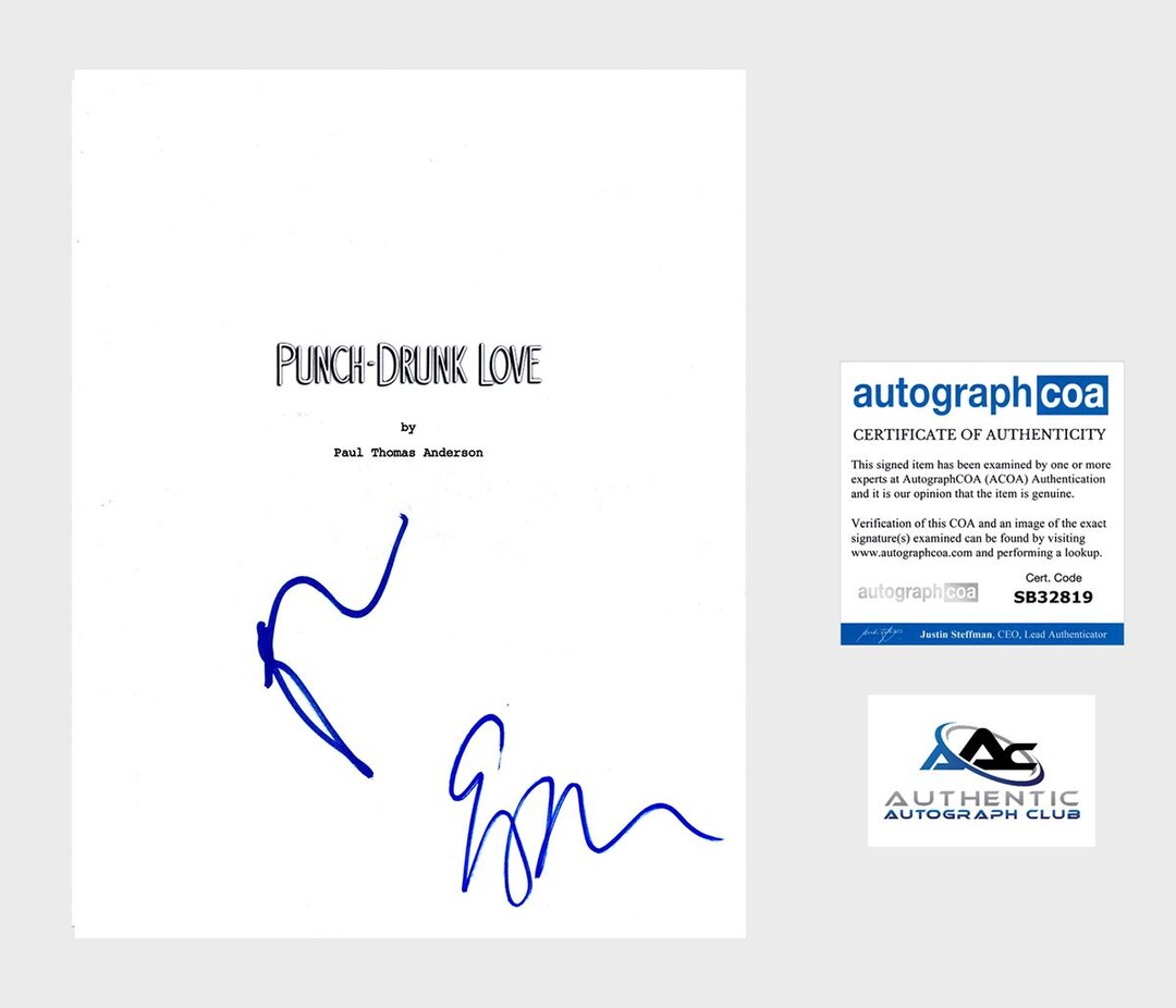 Paul Thomas Anderson Emily Watson Autograph Signed Punch Drunk Love ...