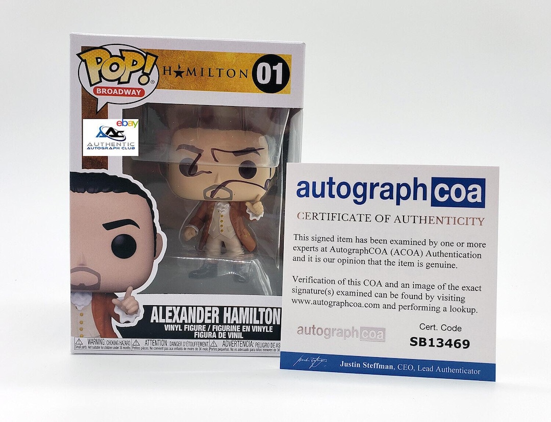Lin Manuel Miranda Autograph Signed Alexander Hamilton Funko Pop 01 ...
