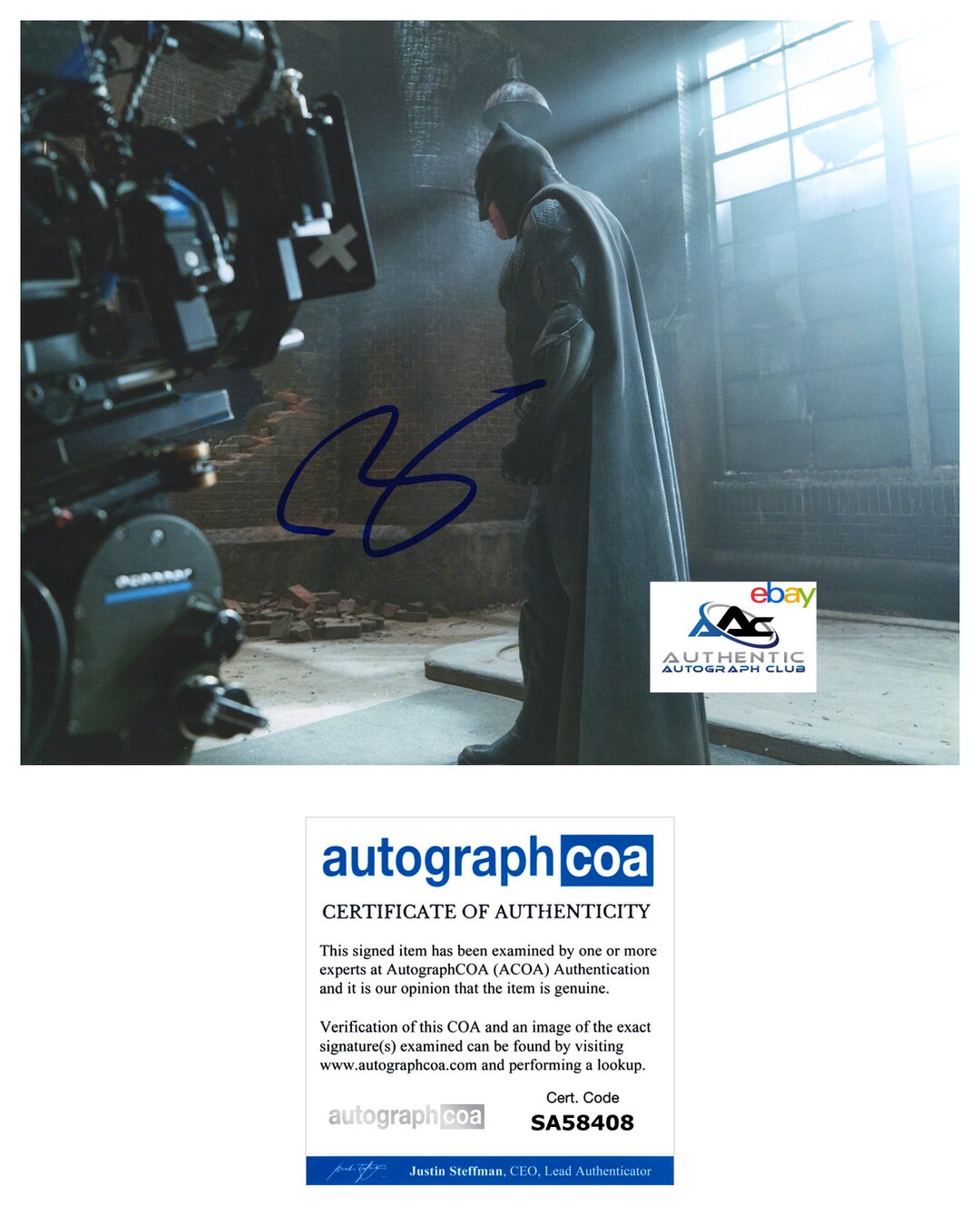 Ben Affleck Autograph Signed 8x10 Photo Batman Justice League Acoa - Etsy