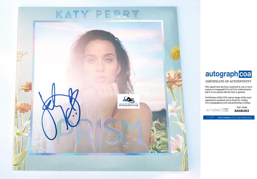 Katy Perry Autograph Signed Prism Vinyl Lp Album Record Acoa - Etsy