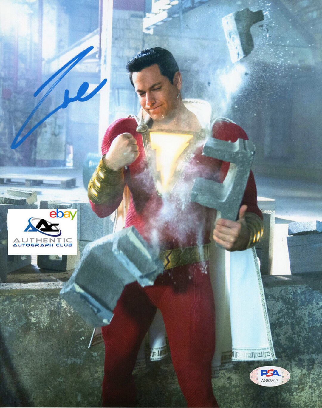 Zachary Levi Autograph Signed 8x10 Photo Shazam Psa/dna - Etsy