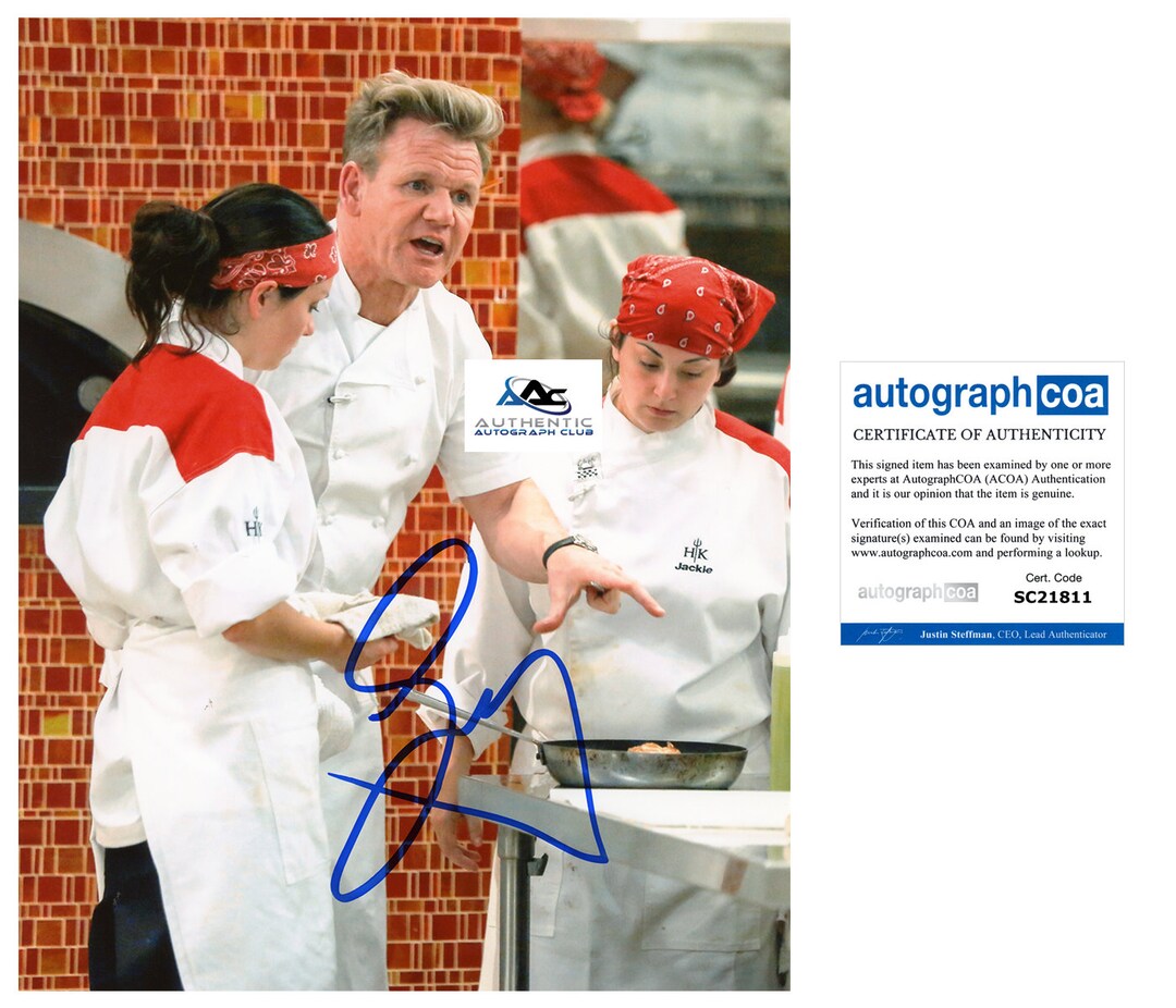 Gordon Ramsay Autograph Signed 8x10 Photo Masterchef Hell's Kitchen ...