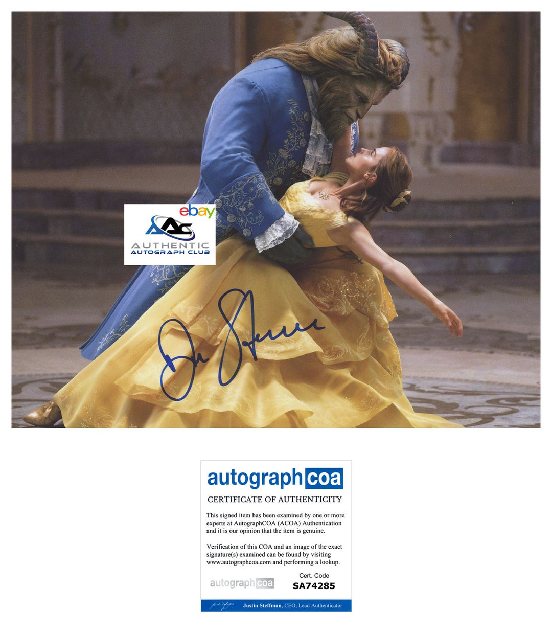 Dan Stevens Autograph Signed 11x14 Photo Beauty and the Beast Acoa - Etsy