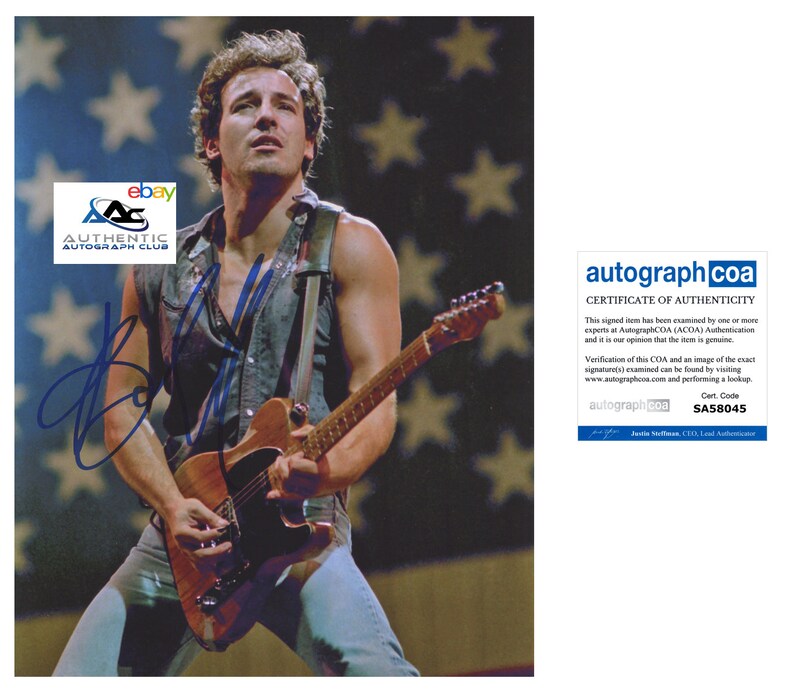 Bruce Springsteen Autograph Signed 11x14 Photo Born to Run Acoa - Etsy