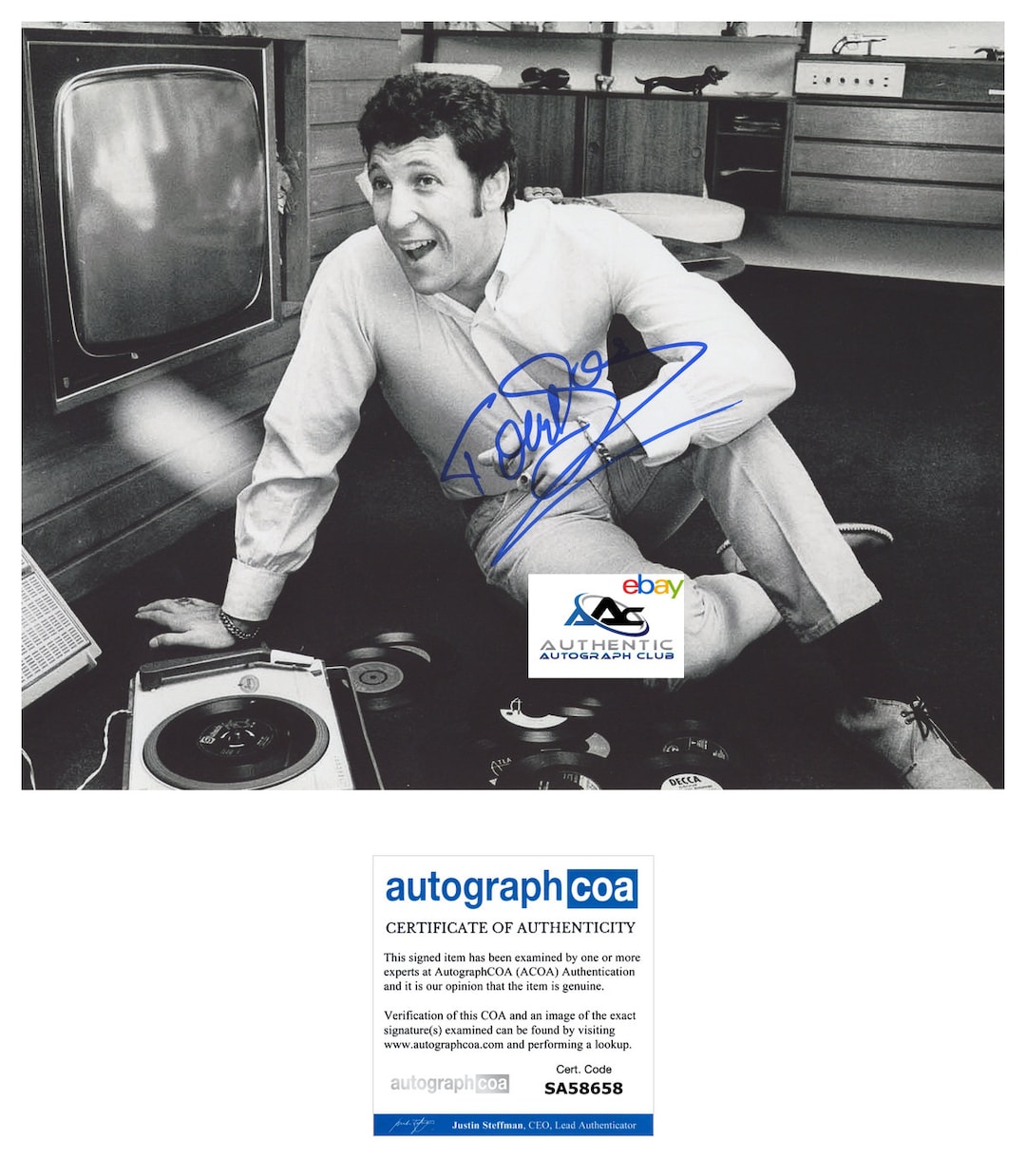 Tom Jones Autograph Signed 11x14 Photo What's New - Etsy