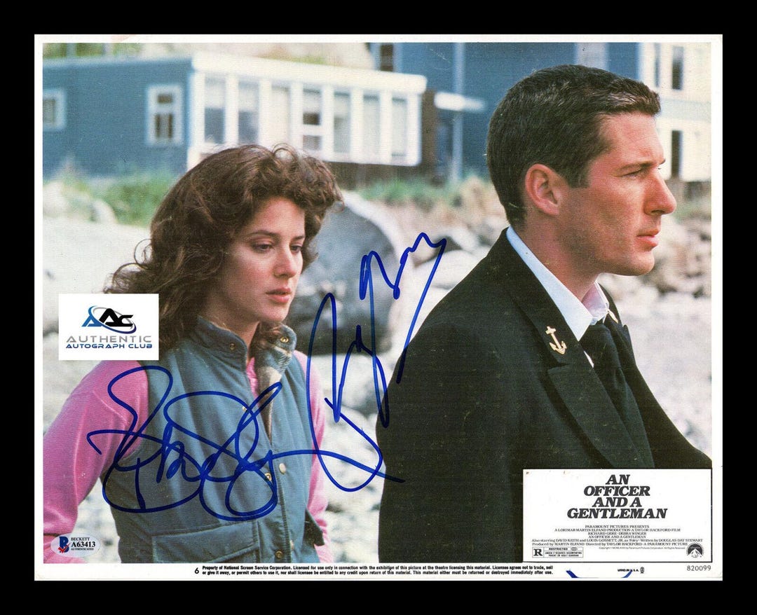 Richard Gere and Debra Winger Autograph Signed 11x14 Lobby Card Beckett ...