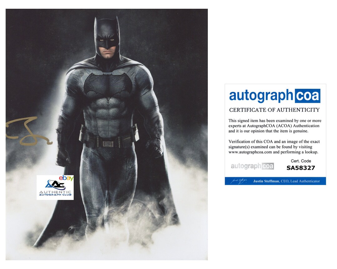 Ben Affleck Autograph Signed 8x10 Photo Batman V Superman Dawn of ...