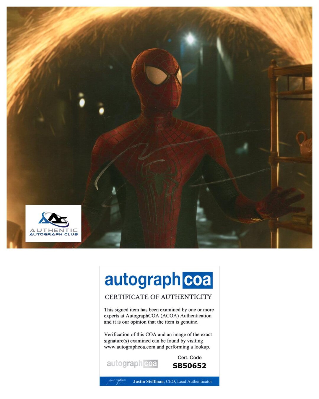 Andrew Garfield Autograph Signed 8x10 Photo Spiderman Spider-man Acoa ...