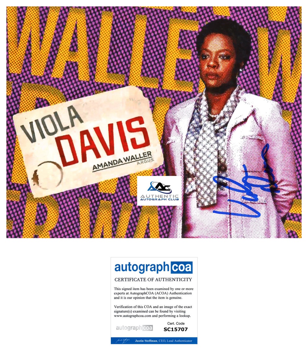 Viola Davis Autograph Signed 8x10 Photo Amanda Waller Dc - Etsy