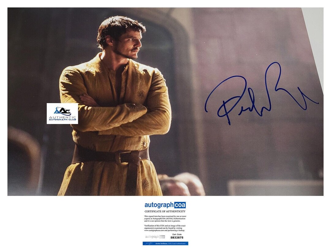 Pedro Pascal Autograph Signed 12x18 Photo Game of Thrones Acoa - Etsy