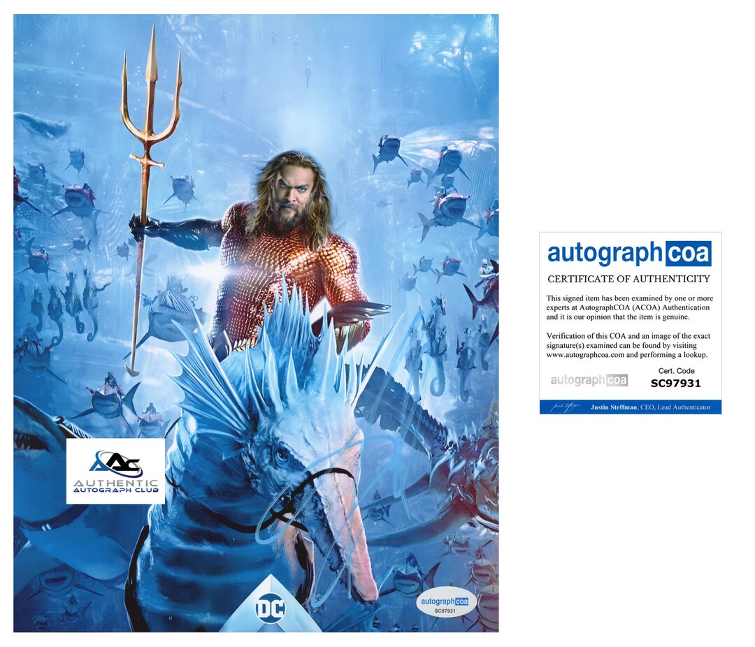 Jason Momoa Autograph Signed 8x10 Photo Aquaman Justice League Acoa - Etsy